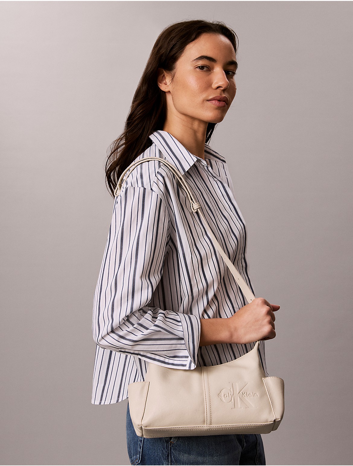 CALVIN KLEIN Calvin Klein Embossed Monologo Crossbody Bag